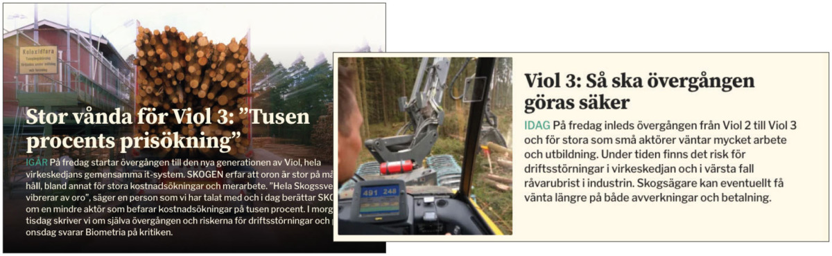 Viol 3: Biometria öppnar för förlängd övergångstid - Skogen